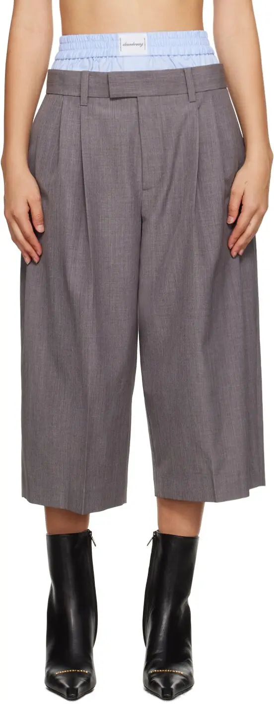 Alexander Wang Layered Tailored Culottes - Gray
