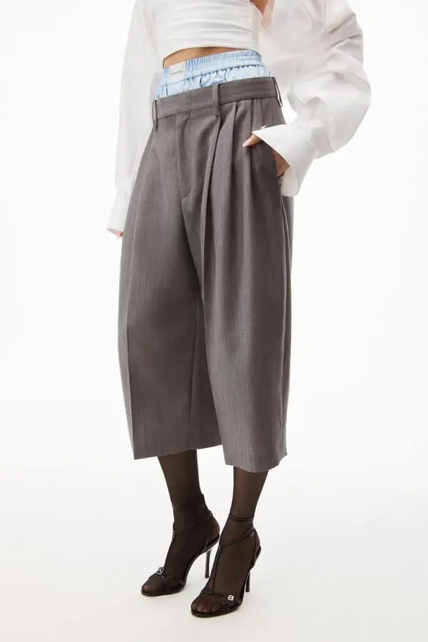 Alexander Wang Layered Tailored Culottes - Gray