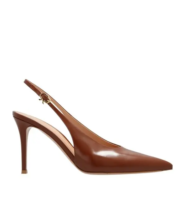 GIANVITO ROSSI Robbie Pointed Toe Slingback Pumps