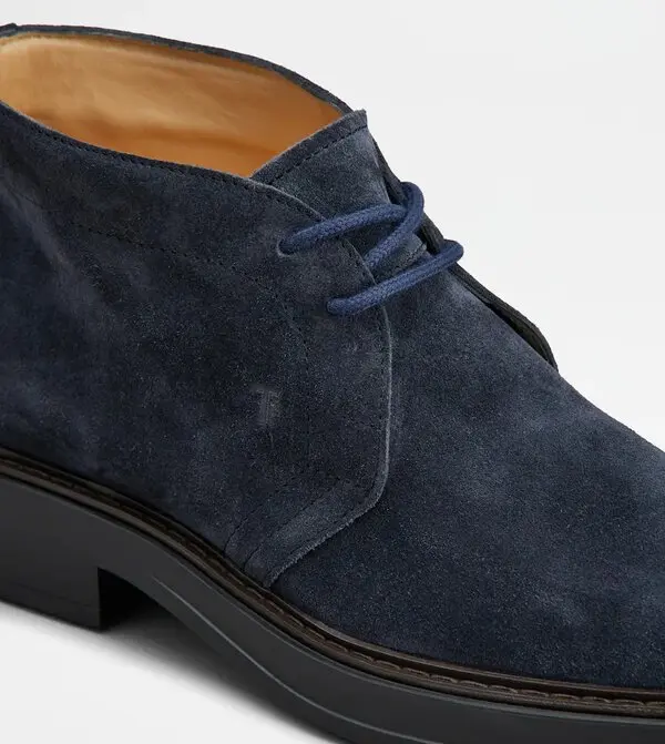 TOD'S Desert Round Toe Lace-up Boots
