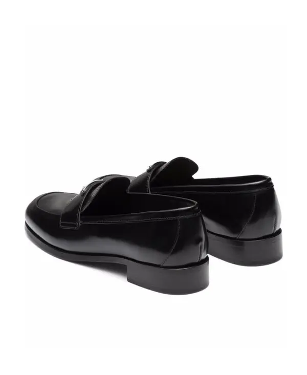 Prada Logo Loafers - Black