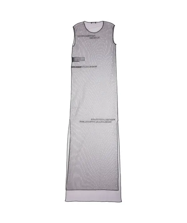 ANN DEMEULEMEESTER Mesh Maxi Dress With Pearl Embroidery