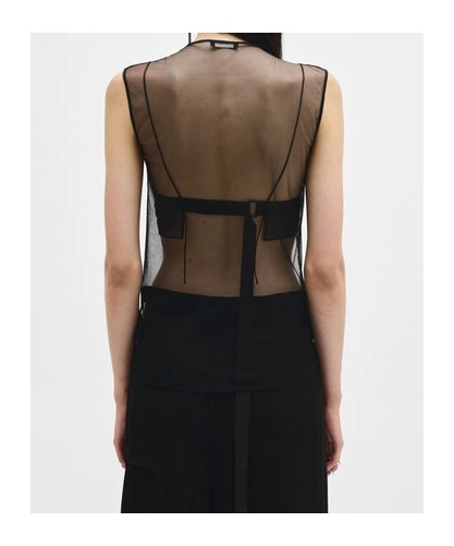 ANN DEMEULEMEESTER Mesh Maxi Dress With Pearl Embroidery
