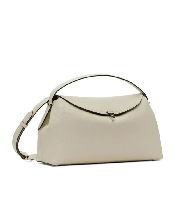 TOTEME Logo Plaque Shoulder Bag - Beige