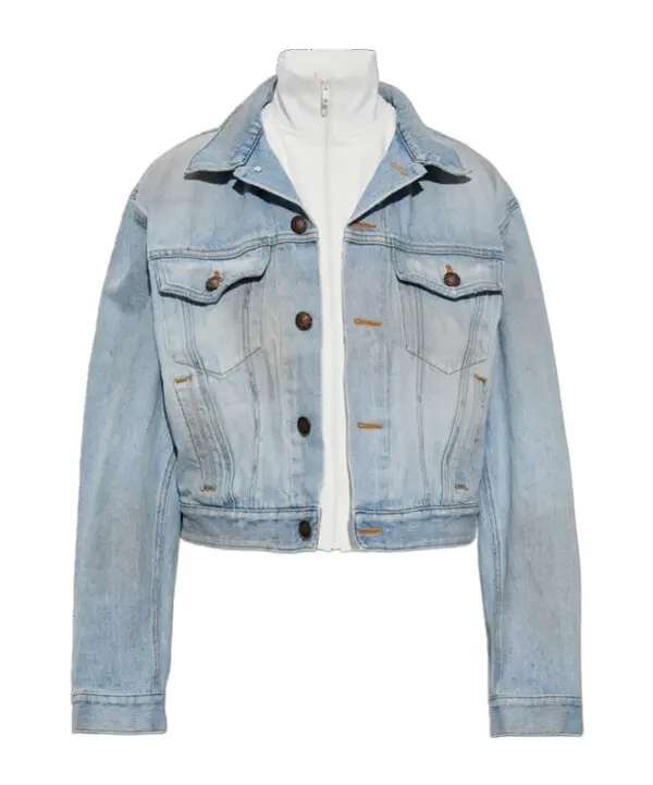 Balenciaga Layered Denim Jacket - Blue