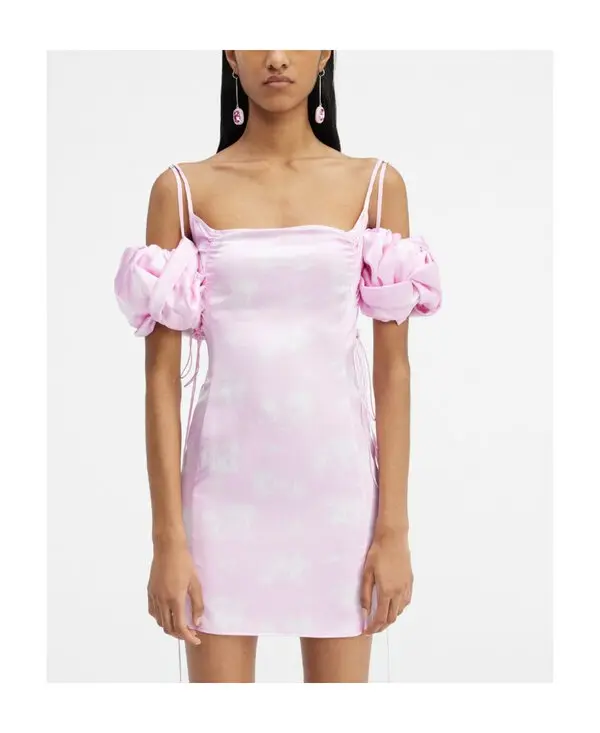 Jacquemus Puff-sleeve Mini Dress - Pink