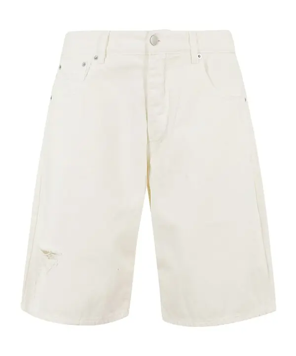 ICON DENIM LOS ANGELES Bobby Distressed Shorts - White