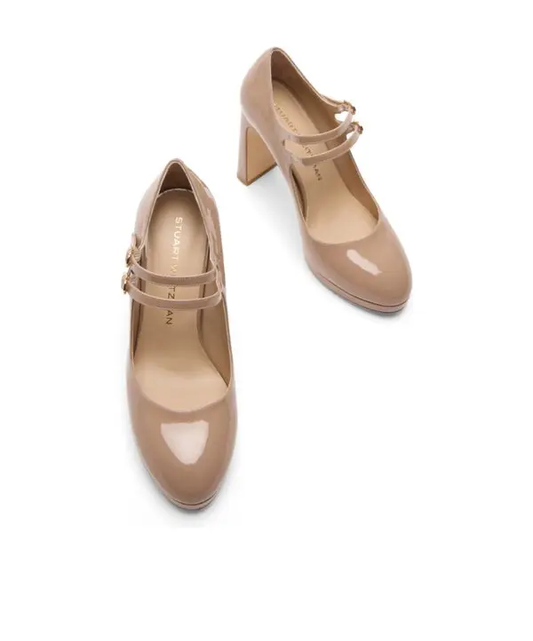 STUART WEITZMAN Babette Platform Mary Jane Heels - Brown