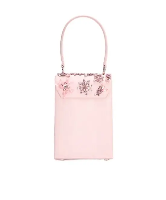 SELF-PORTRAIT Floral Crystal Embellished Mini Bag