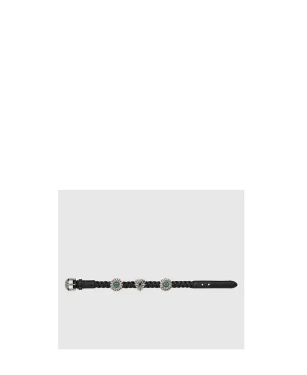 Gucci Double G Flower Engraved Bracelet
