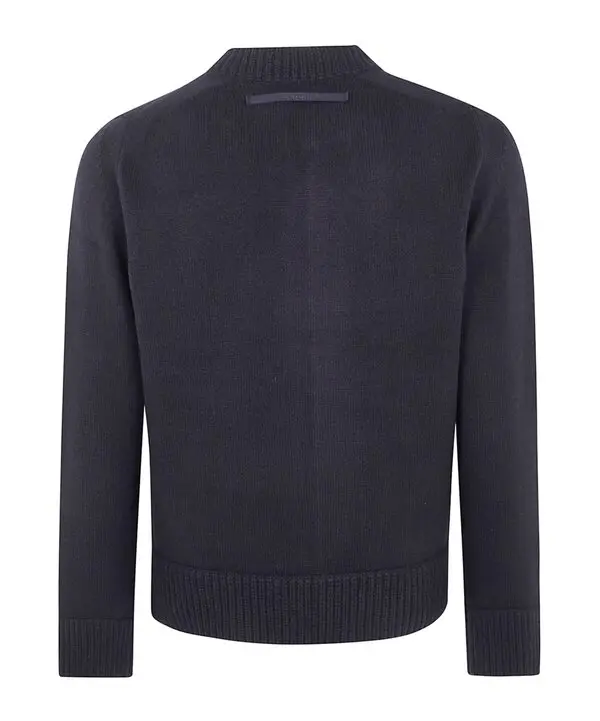 Sacai Zip-front Wool Cardigan - Black