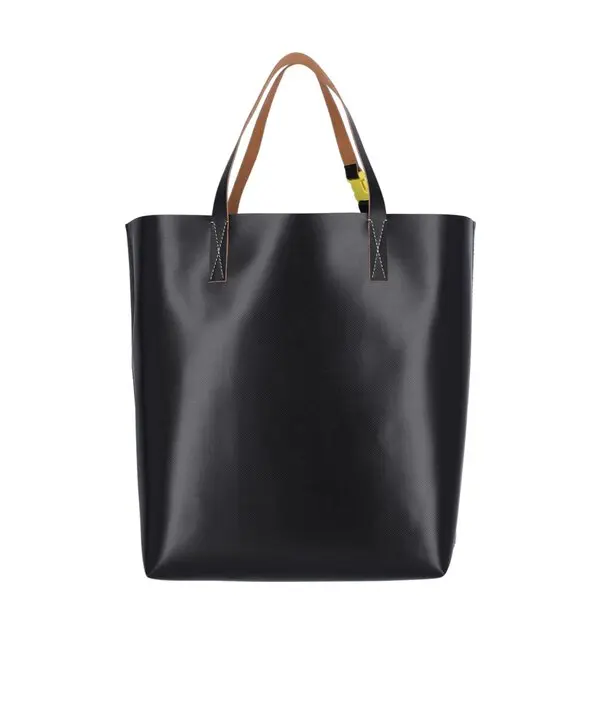 Marni Two-toned Logo Tote Bag - White