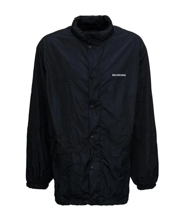 Balenciaga Logo Printed Windbreaker Jacket