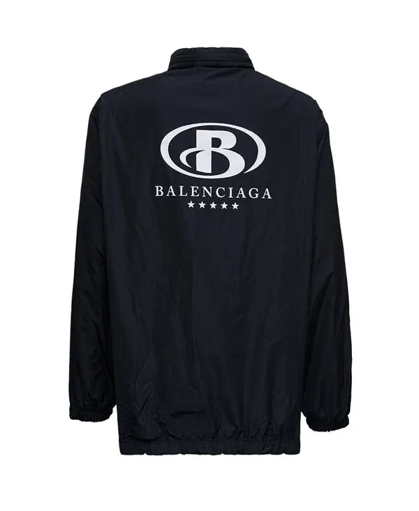 Balenciaga Logo Printed Windbreaker Jacket