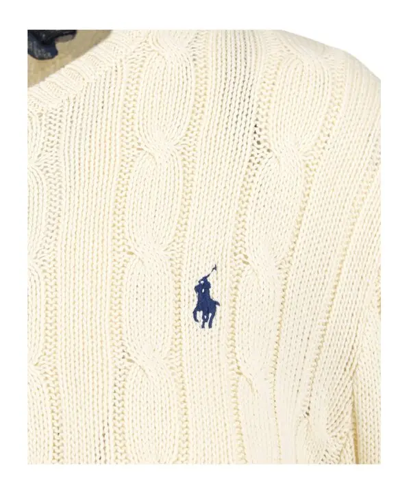 Polo Ralph Lauren Embroidered Pony Crewneck Jumper - Nude