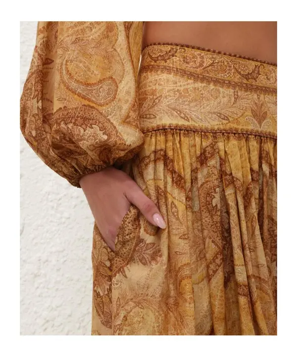 Zimmermann Wanderlust Maxi Skirt - Nude