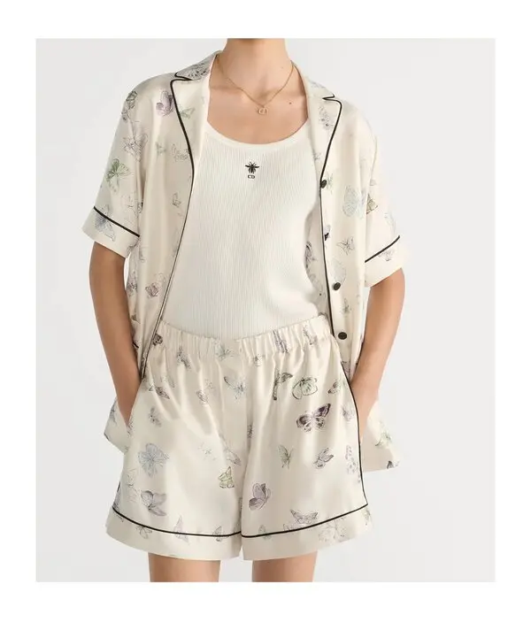 Dior Butterfly Print Short Sleeve Jacket