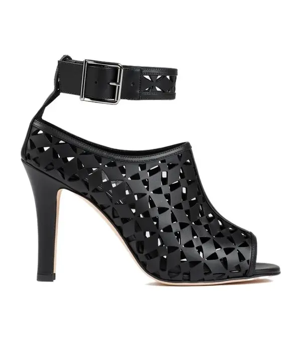 Manolo Blahnik Laser-cut Open Toe Sandals