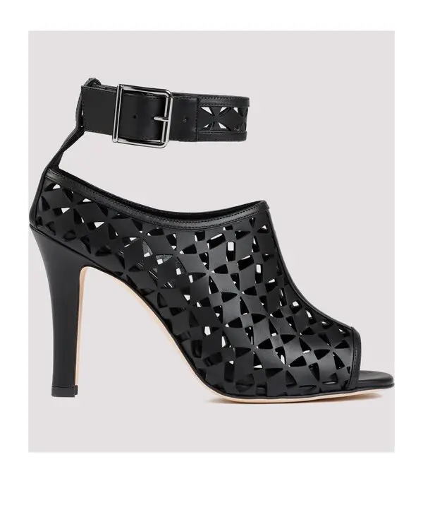 Manolo Blahnik Laser-cut Open Toe Sandals