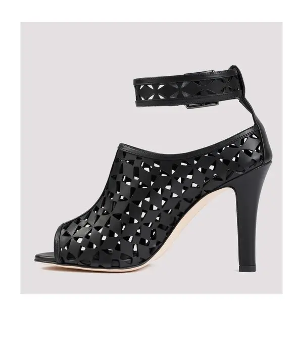 Manolo Blahnik Laser-cut Open Toe Sandals