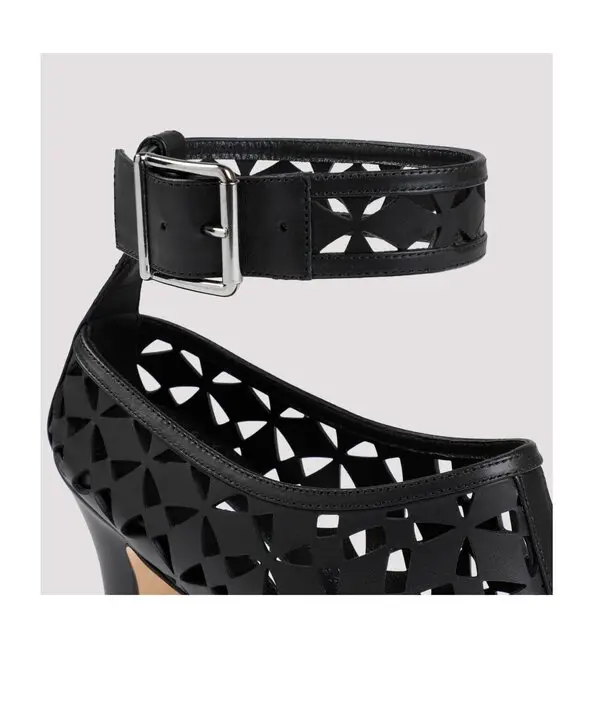 Manolo Blahnik Laser-cut Open Toe Sandals