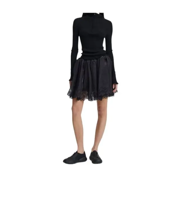 Cecilie Bahnsen Drawstring Skirt With Lace Hem