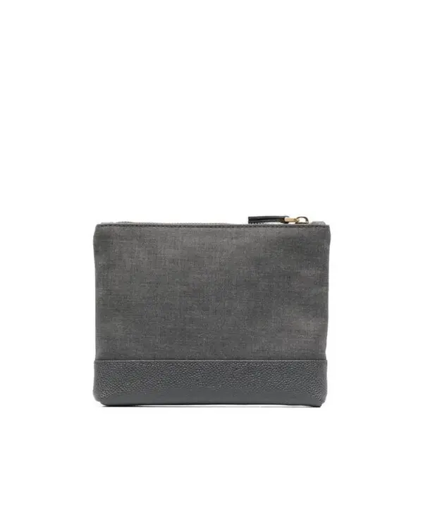 Thom Browne Super 120's Twill Zip Pouch