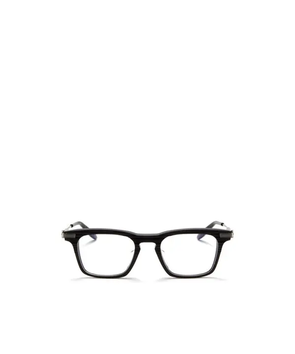 AKONI Geometric Flat Mirror Eyeglasses - Black