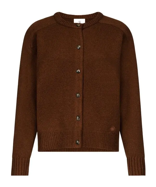 Loulou De Saison Wool And Cashmere Blend Button-up Cardigan - Brown