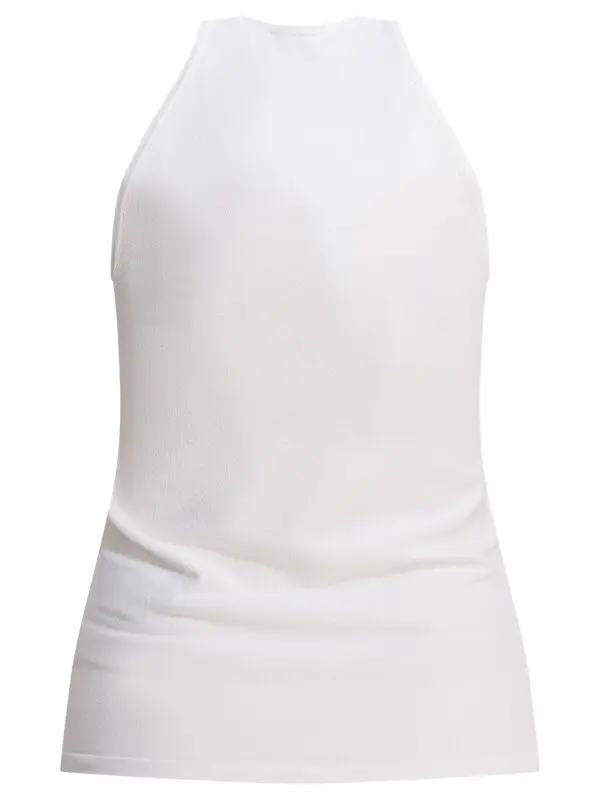 Max Mara Sleeveless V-neck Top - White