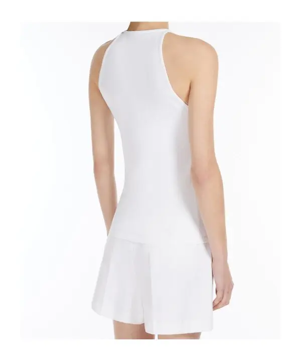 Max Mara Sleeveless V-neck Top - White