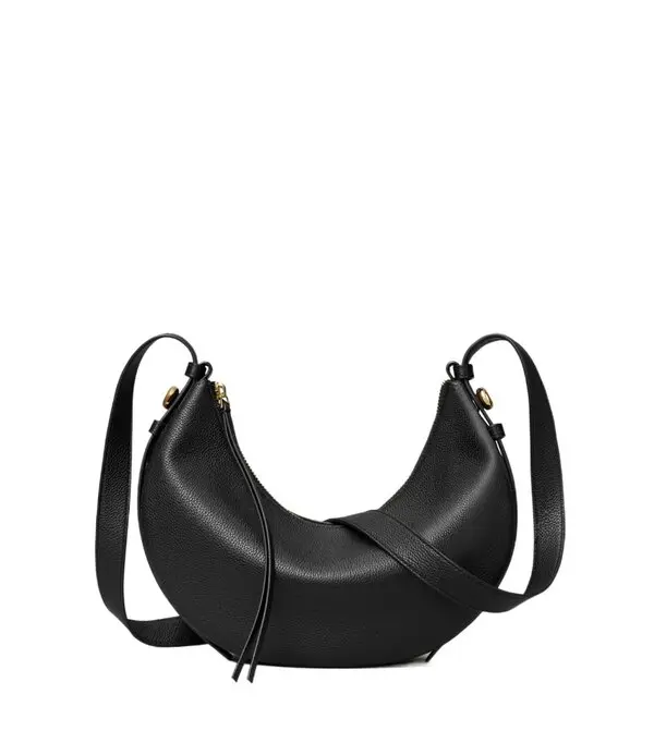 Tory Burch Romy Half Moon Shoulder Bag - Black