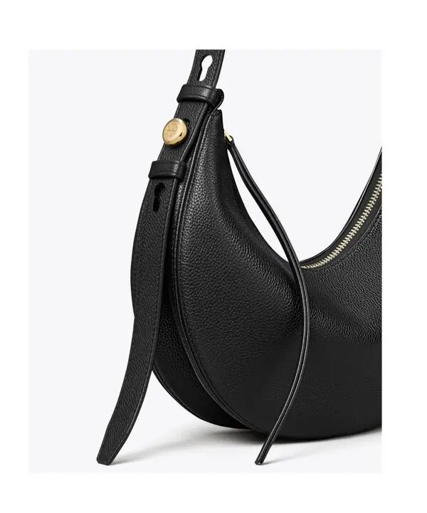 Tory Burch Romy Half Moon Shoulder Bag - Black