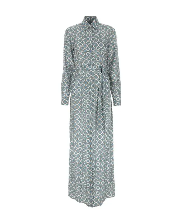 Prada Geometric Print Shirt Dress