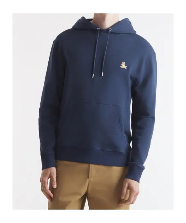 Maison Kitsuné Bold Fox Head Patch Drawstring Hoodie