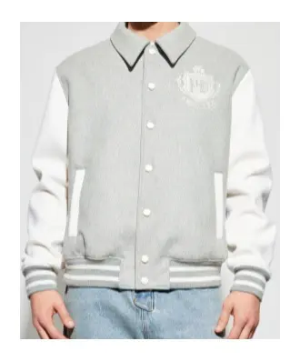 Balmain Varsity Jacket With Snap Button Fastening