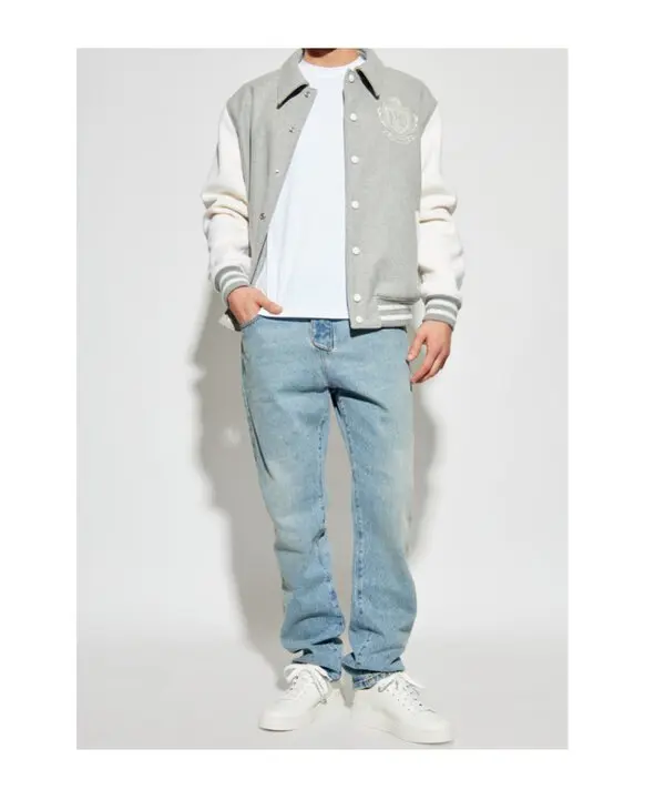 Balmain Varsity Jacket With Snap Button Fastening
