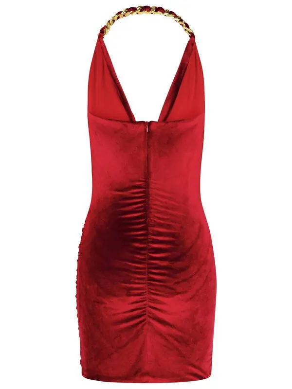 Balmain Halterneck Chain Detailed Mini Dress