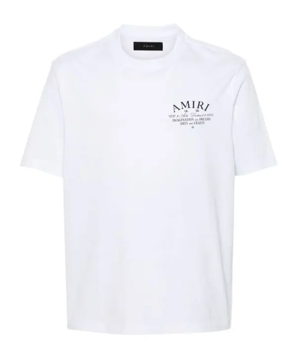 Amiri Logo Printed Crewneck T-shirt - White