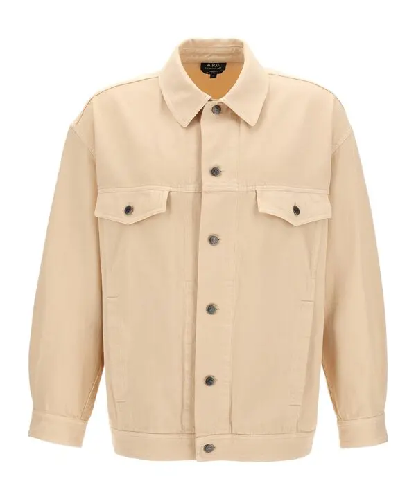 A.p.c. Elvis Buttoned Denim Jacket - Nude