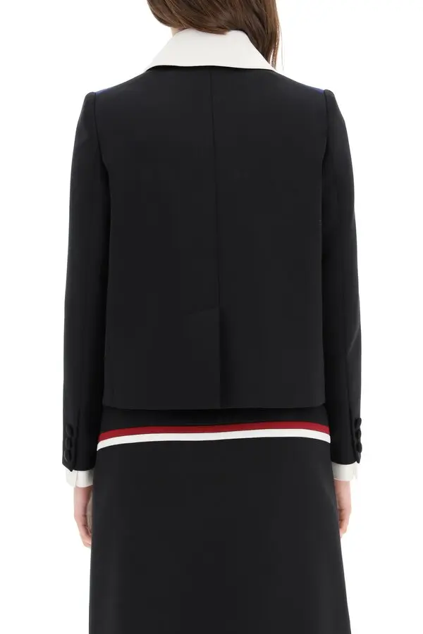 Miu Miu Logo Patch Tailored Jacket