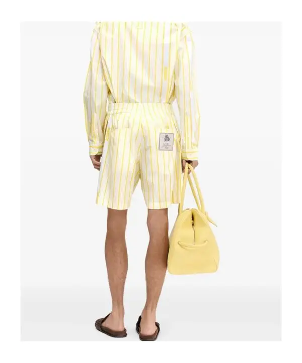 Jacquemus The Aloe" Striped Shorts - White