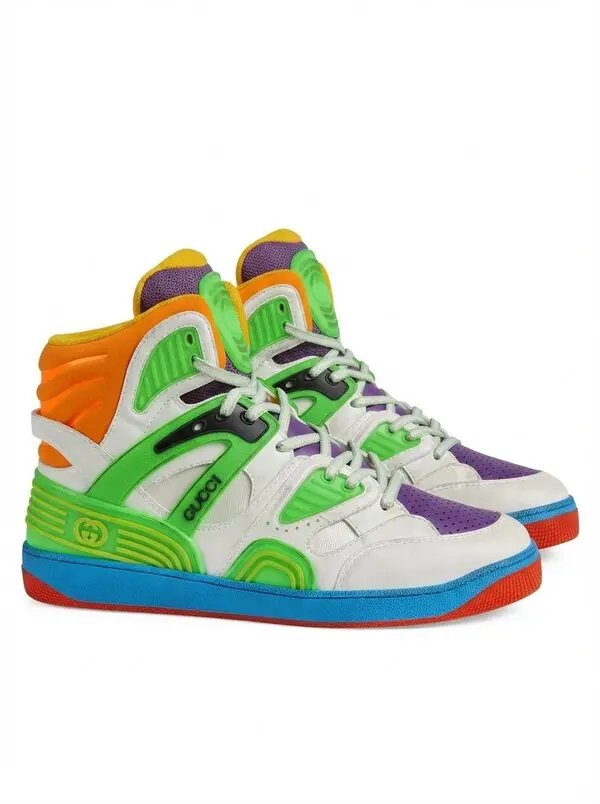 Gucci Panelled High Top Sneakers - Multicolor
