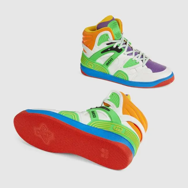 Gucci Panelled High Top Sneakers - Multicolor