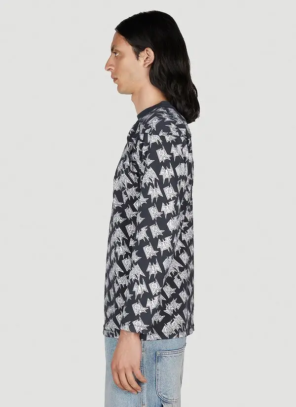 ERL Logo-print Straight Hem T-shirt - Gray