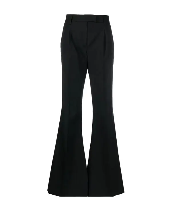 Prada Logo-plaque Cropped Tailored Trousers