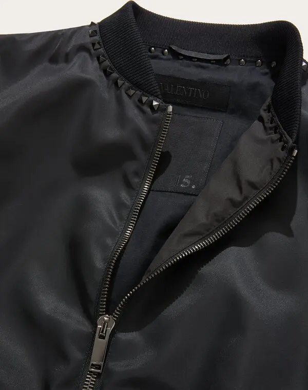 Valentino Garavani Studded Zip-up Bomber Jacket