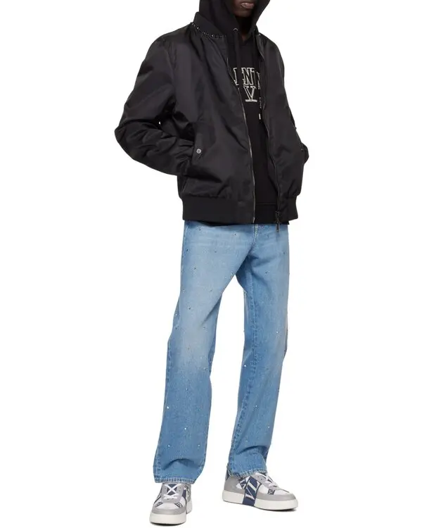 Valentino Garavani Studded Zip-up Bomber Jacket