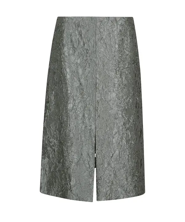 Dries Van Noten Front-slit Creased Mini Skirt