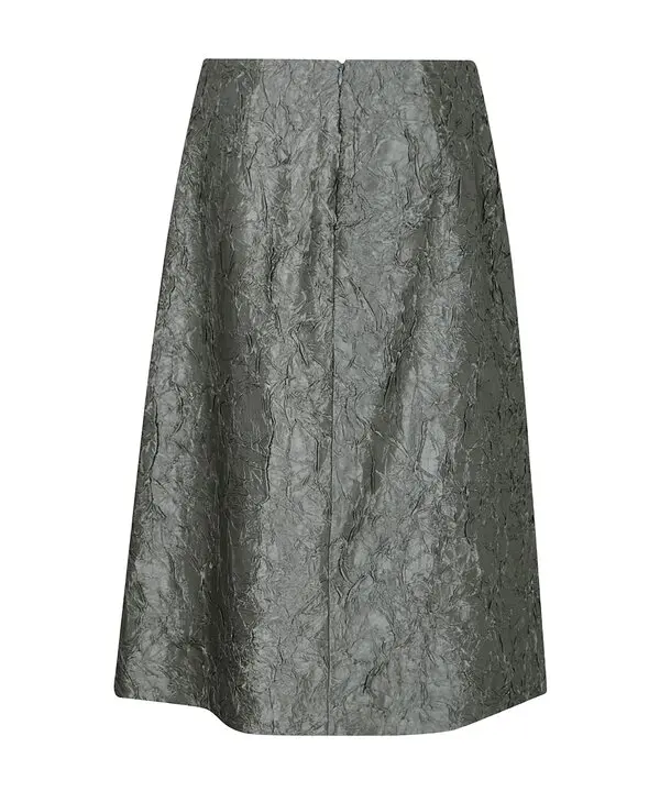 Dries Van Noten Front-slit Creased Mini Skirt